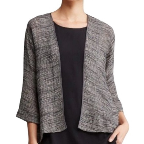 Eileen Fisher | Jackets & Coats | Eileen Fisher Strata Woven Linen ...